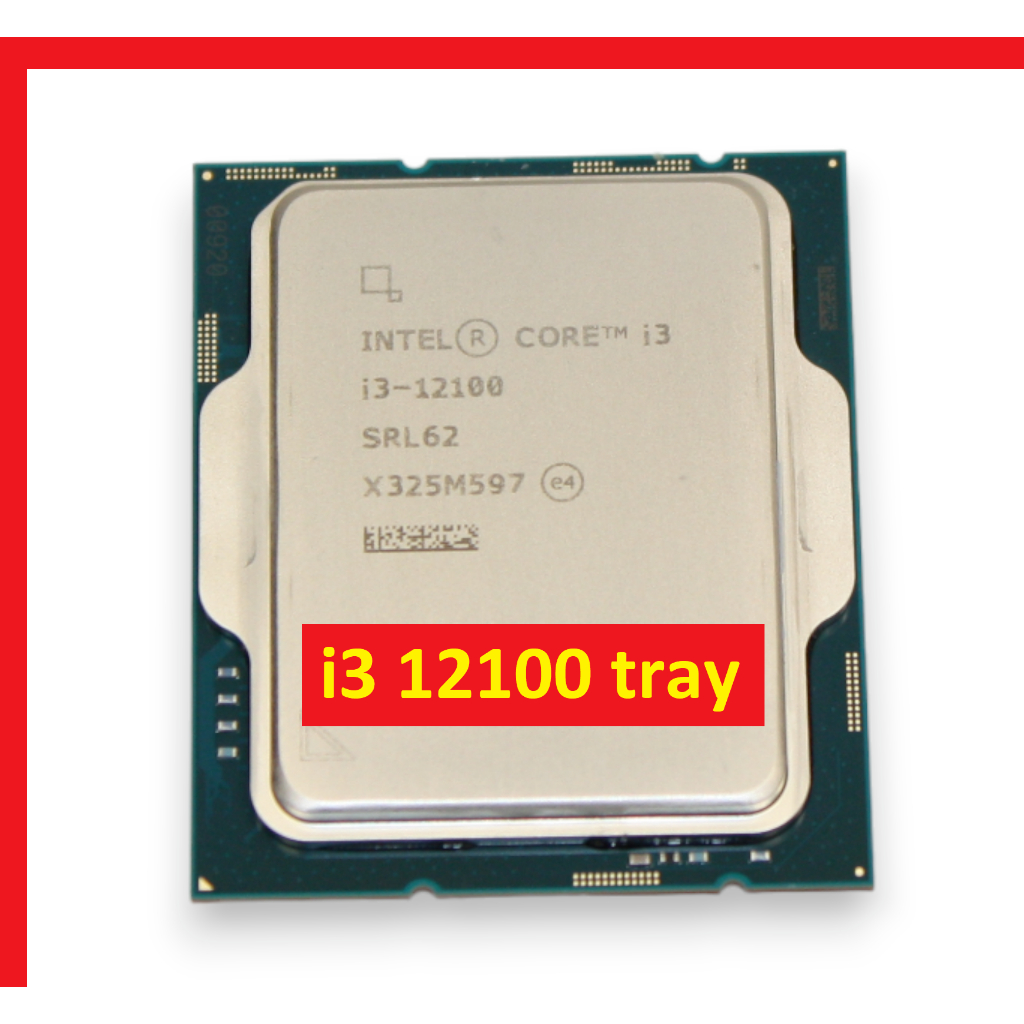 Cpu INTEL CORE I3-12100 (3.3GHZ TURBO UP TO 4.3GHZ, 4 Cores 8 Threads. Chip i3 12100 SOCKET ...