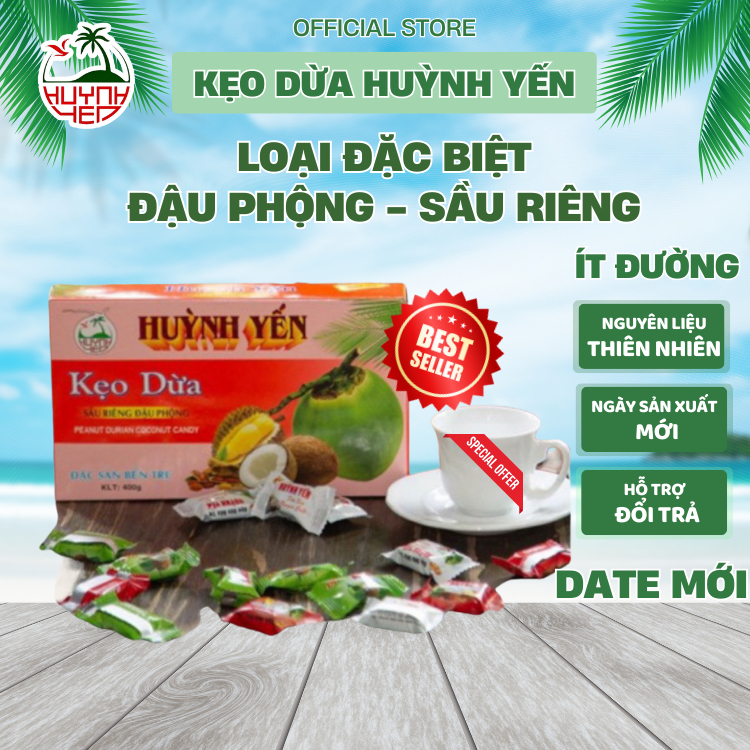 [Special Type] Huynh Yen Young Coconut Candy Less Sweet Durian ...