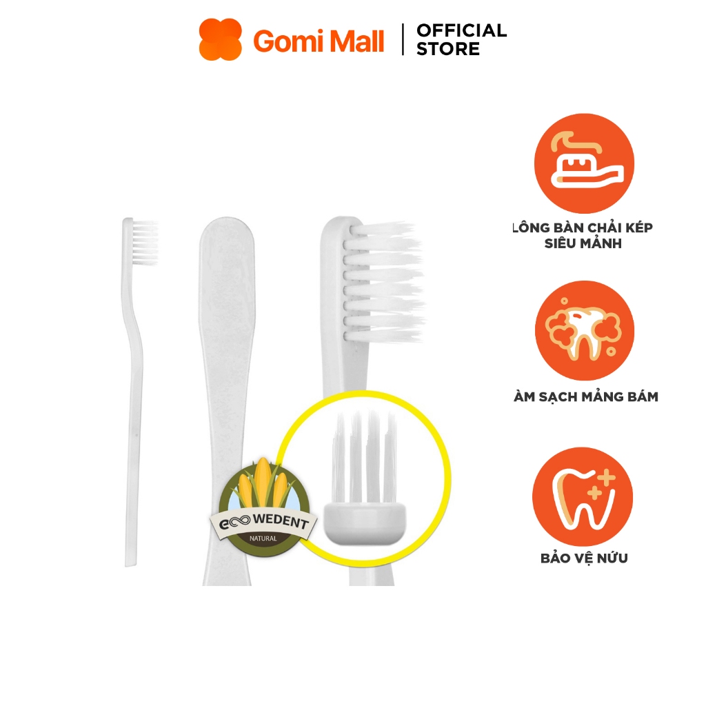 Wedent ECO Rectangle Head ToothBrush Double Slim Bristle Gomimall ...