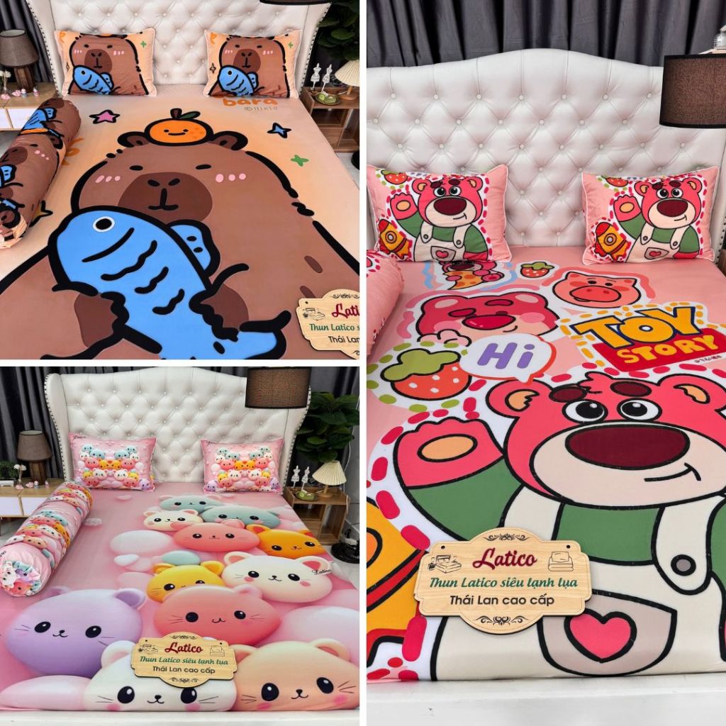 Capybara Model. Super cool Latico Silk bed sheet set (zip pillowcase ...