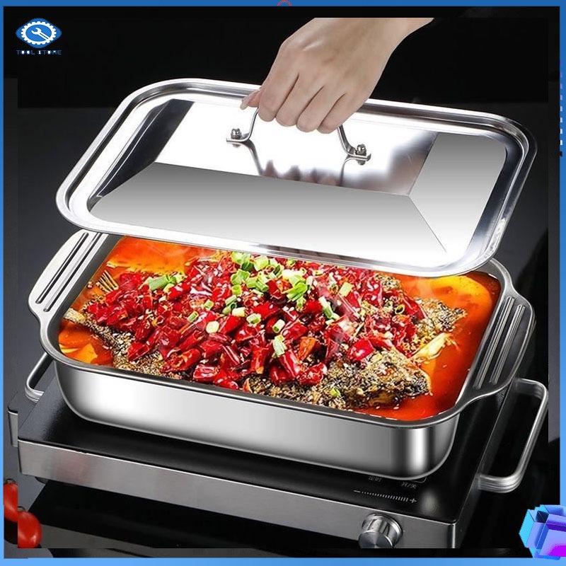 304 stainless steel tray with lid, stainless steel cooking tray with ...
