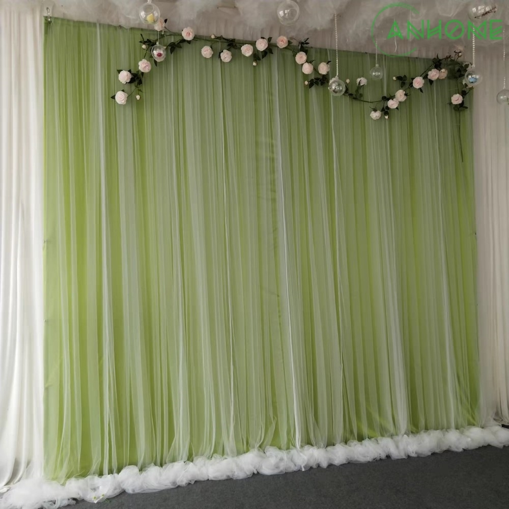 Anhome 2-Layer Chiffon Curtains Decorated as Photography Backdrops ...