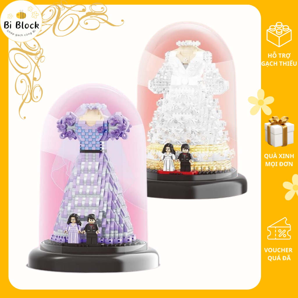 Disney Princess Fairy Wedding Dress Assembly Set Nanoblock 3D Model ...