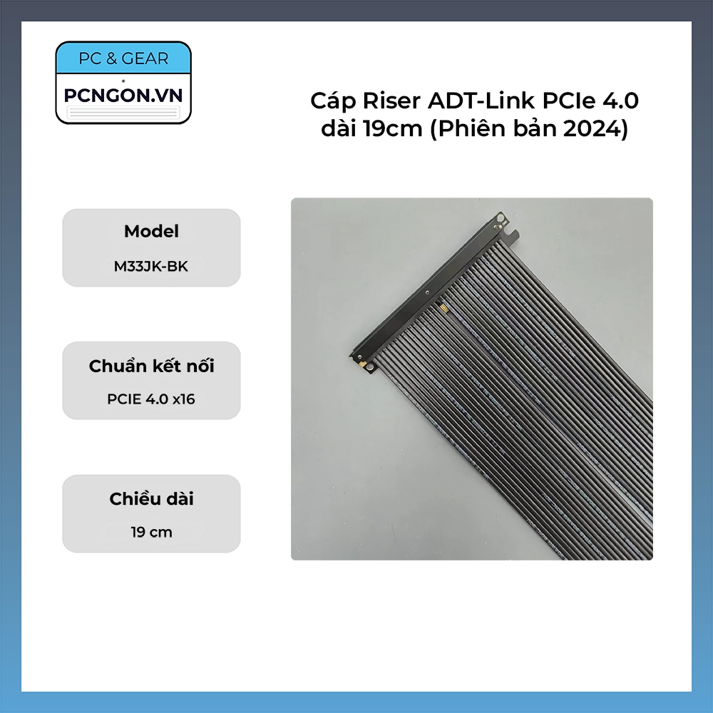 [PCNGON] Adt-link PCIe 4.0 Riser Cable 19cm long (2024 Version ...