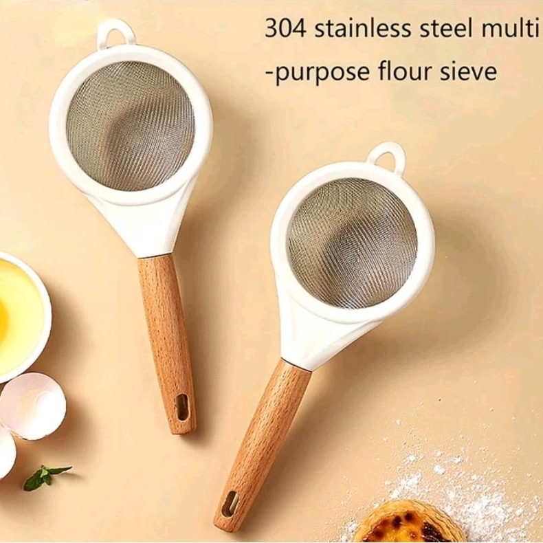 1 Handy Modern Wooden Rolling Flour Sieve for Kitchen 10 cm | Shopee ...