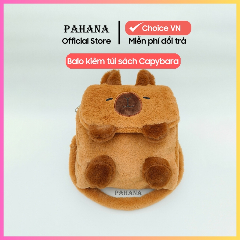 Capybara backpack and cute mini book bag, bag to school, go to work, go ...