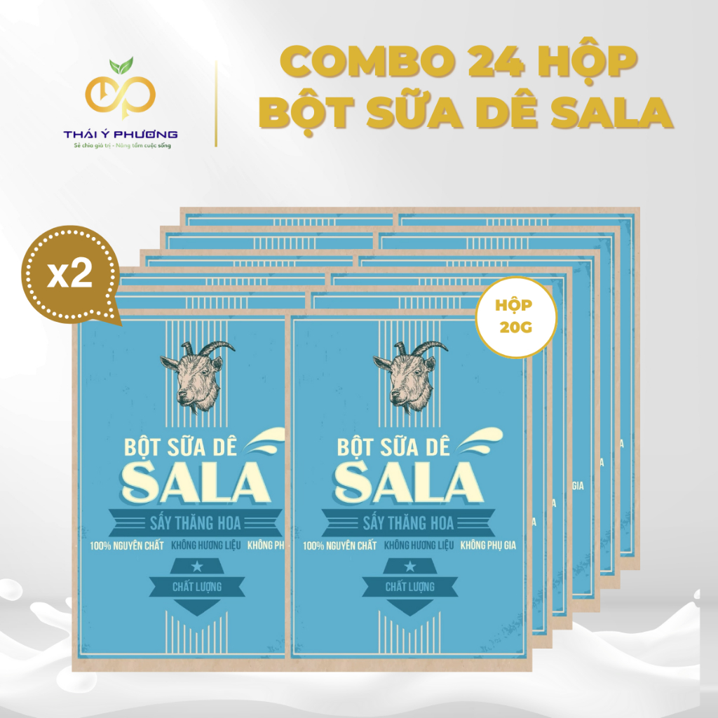 Sublimation-dried goat milk, pure fresh milk - Box of 24 boxes x NW 20 ...