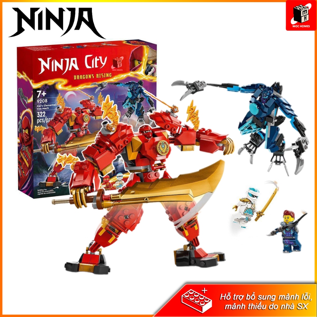 [In Stock] Ninja go Ninja City Dragon Rising assembly toy Kai ELEMENTAL ...