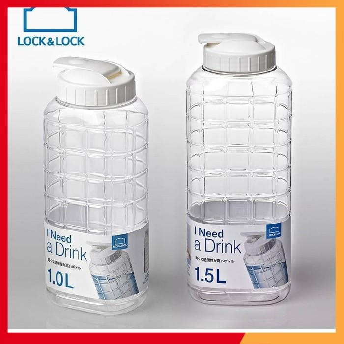 1 Liter and 1.5 Liter Water Bottle Lock and Lock Safe Plastic | Shopee ...