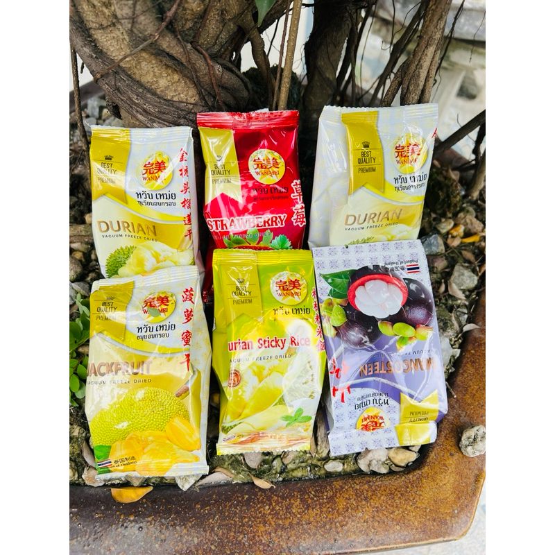 6 Packs of Thai Dried Fruits mixed with 6 delicious flavors of durian ...