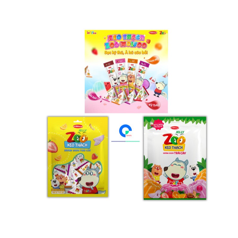 Bag of Zoo Jelly Candy 300g (10 bars); 400g (50 bags) with 2 Stickers ...