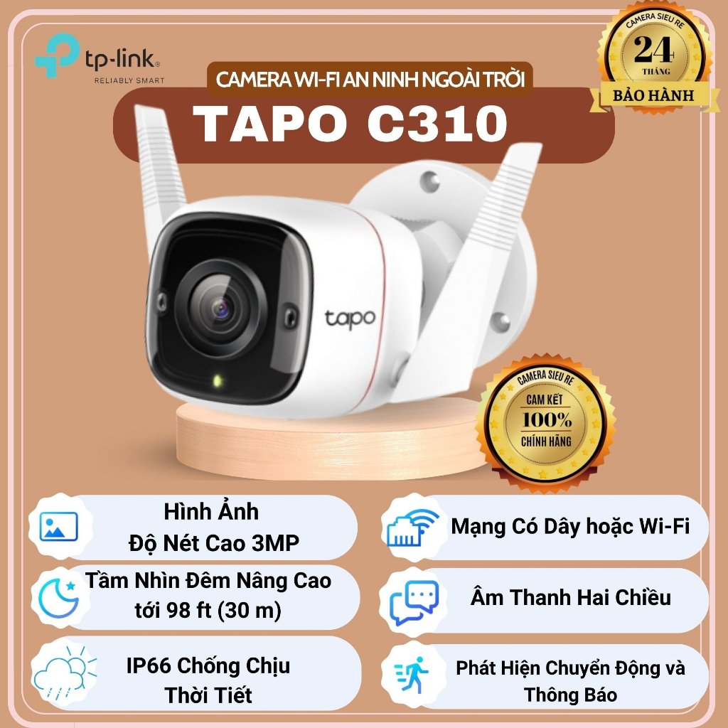 TPLink Tapo Outdoor Camera C320WS / C310 / TC65- QHD / FullHD 2-Way ...