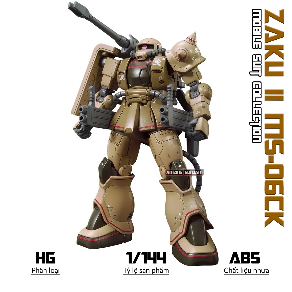 Hg Zaku MS-06CK Half Cannon Model, 1/144 GTO Mobile Suit, Smart Puzzle, mecha Plastic Model ...