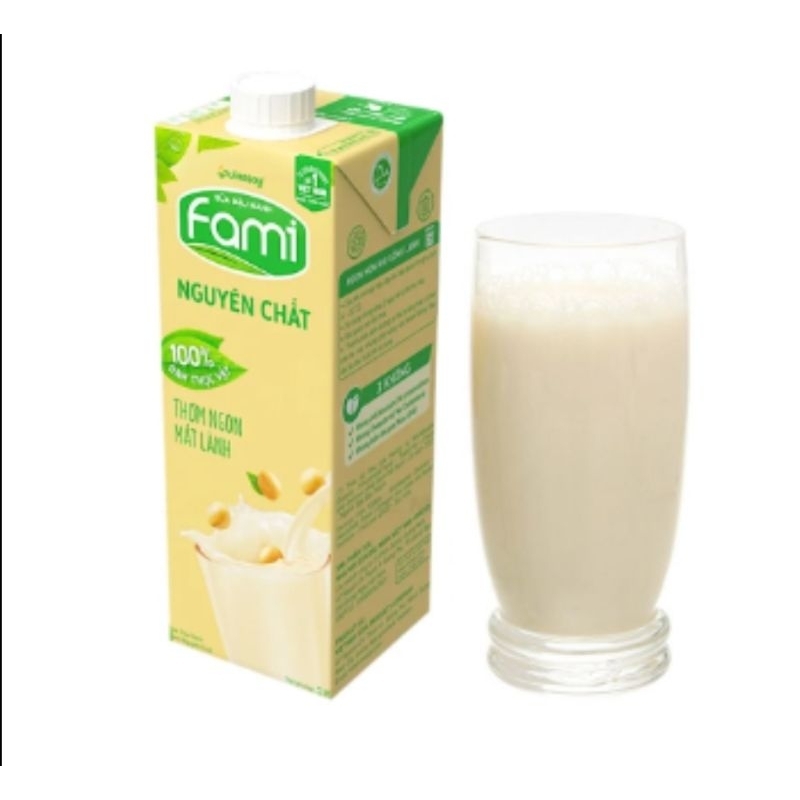 (date Always new) Fami Pure soy milk 1 liter box with sugar | Shopee Singapore
