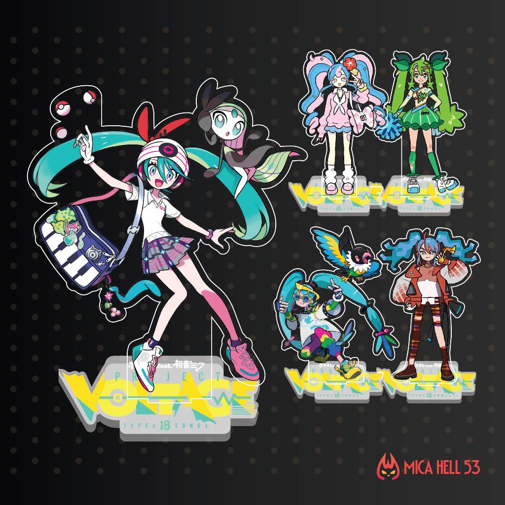 Standee Mica 15cm Statue Mica Hatsune Miku Pokemon Project Voltage ...
