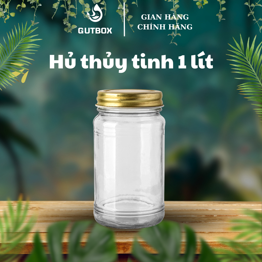 1 Liter Glass Jar (Black Lid) | Shopee Singapore