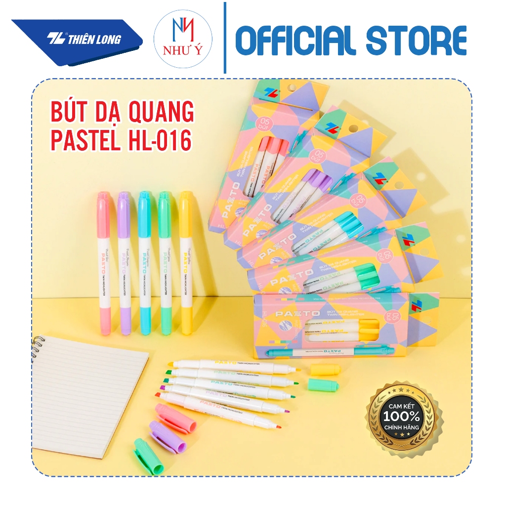 [Box Of 5 Trees] Pastel Thien Long Pazto HL-016 Luminous Pen (Genuine ...