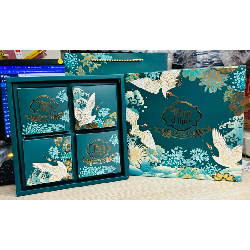 Mid-autumn Flamingo Box - 4-Wheel Soft-Wheel-Yin And Yang Lid | Shopee ...