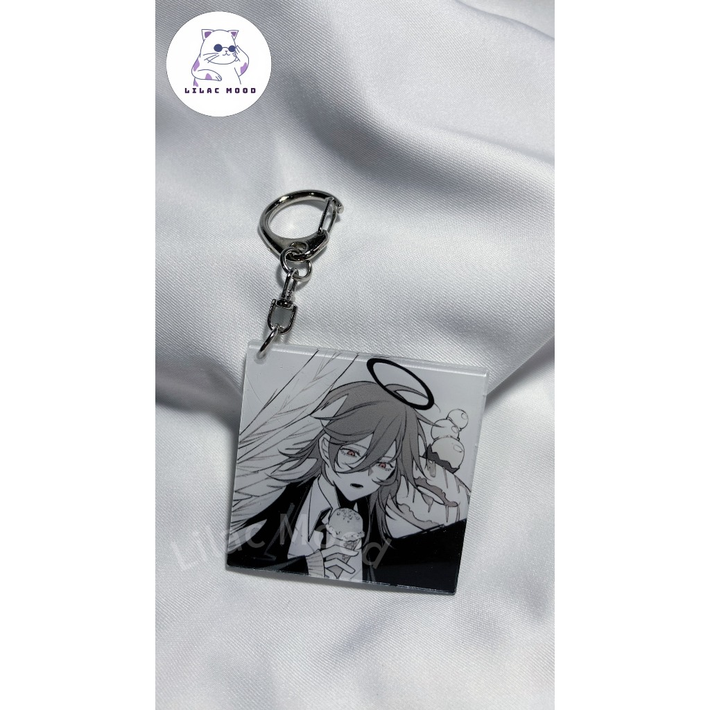 (manship Available) Makima / Chainsaw Man keychain square mica acrylic ...