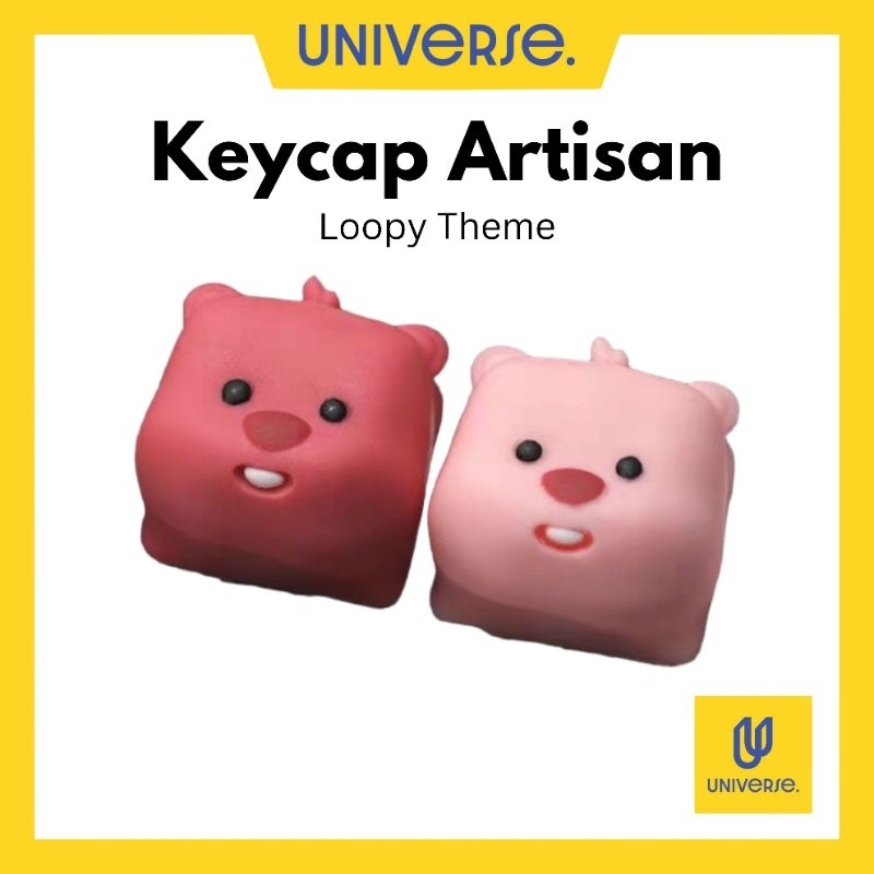 Keycap artisan - loopy keycap cute loopy bear pink keycap loopy keycap ...