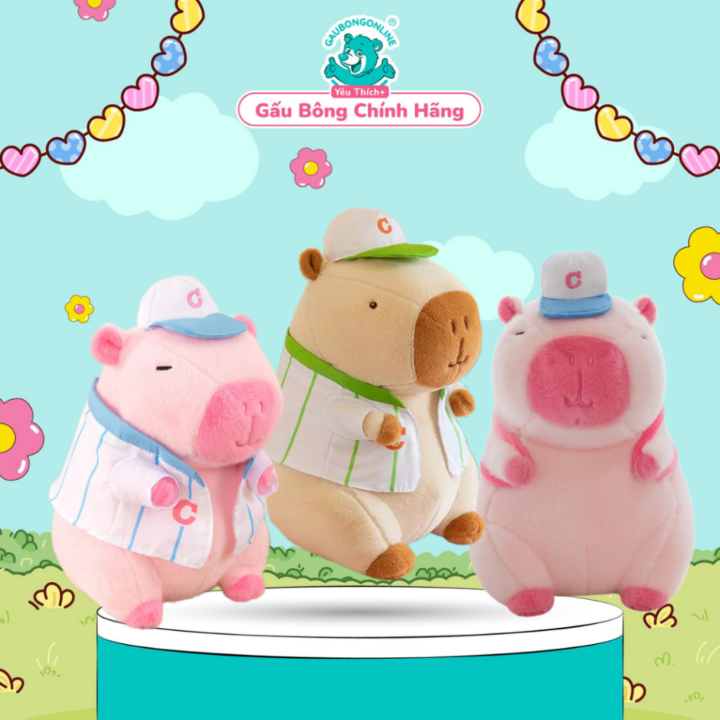 Capybara teddy bear Online Teddy Bear cream pink capybara stuffed ...