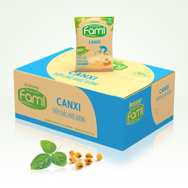Soy Milk Carton Fami Calcium (40 Bags x 200ml) | Departmentary General ...