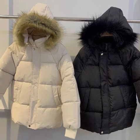 Life Jacket, Jacket Life Jacket with Removable Fat Uzzang Fur Hood in ...