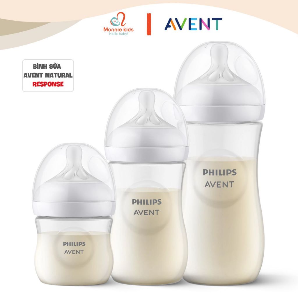 Avent Natural Response milk bottle 125ml/260ml/330ml, PP plastic baby ...