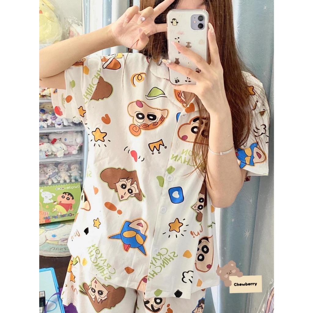 Lovely, cute, loose-form yellow bear pajamas for Women | Shopee Singapore