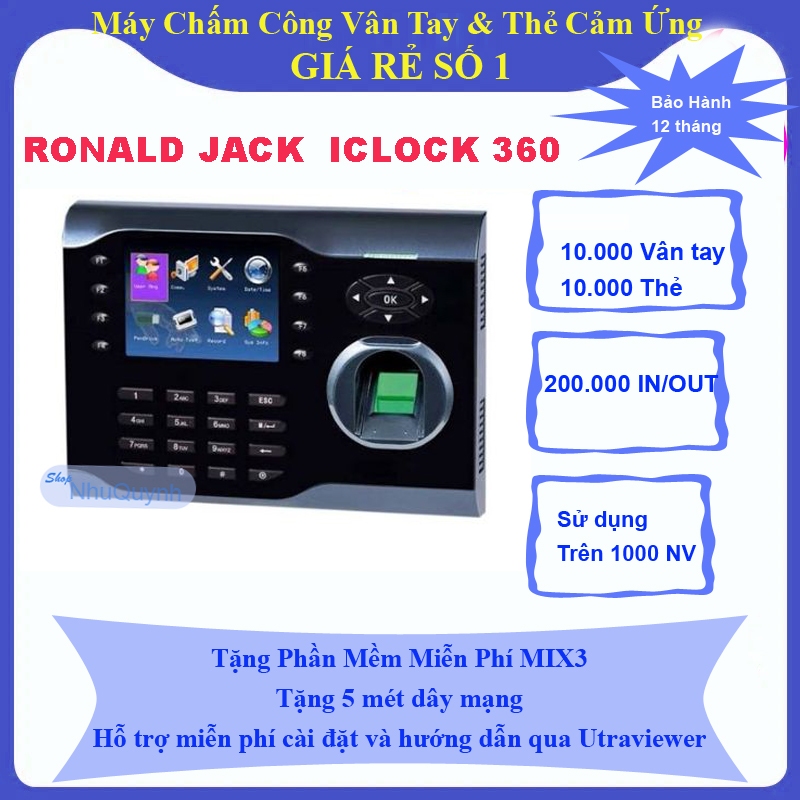 Ronald Jack RJ ICLOCK 360 Fingerprint Time Attendance Machine comes ...