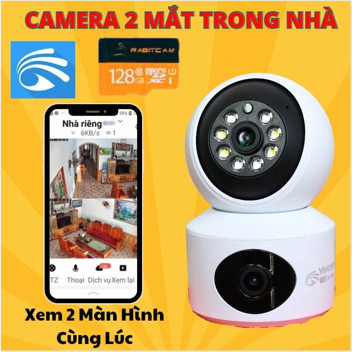 Yoosee 2 Eye Camera View 2 Screens 8.0MPX Rotate 360 Degrees At The ...