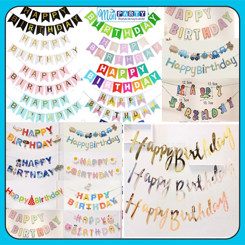 Beautiful happy birthday paper string with real photo video | Shopee ...