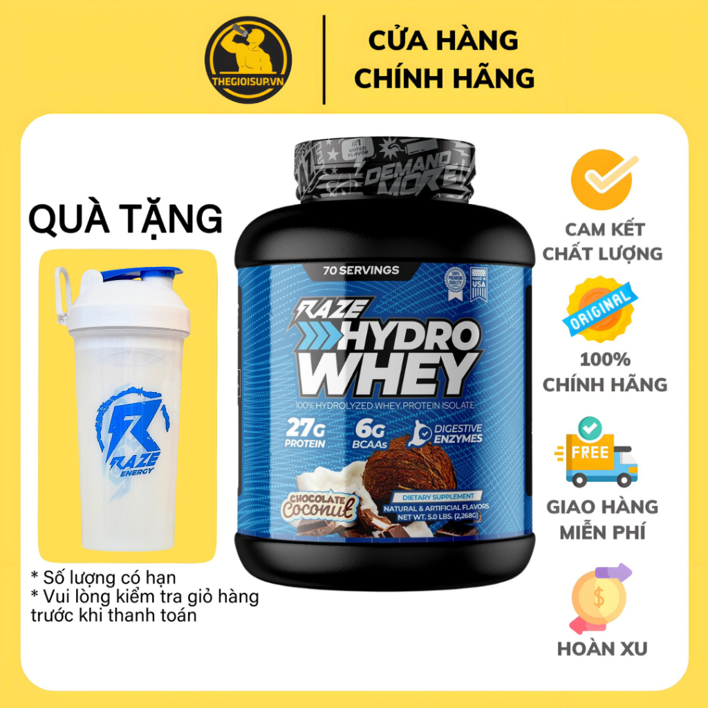 Raze Hydro Whey 5lbs Muscle Development Protein Supplement - 100% ...
