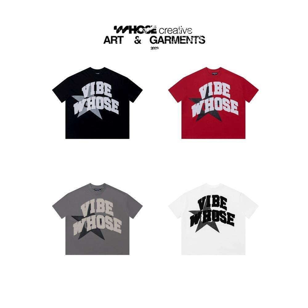 Shirt VIBE STAR - Embroidered Fabric boxy T-Shirt | Shopee Singapore