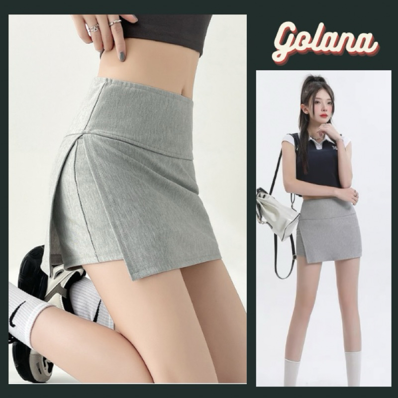Short A-Shaped Skirt Split Hip Stylized Short Tennis Skirt KERRIN High ...