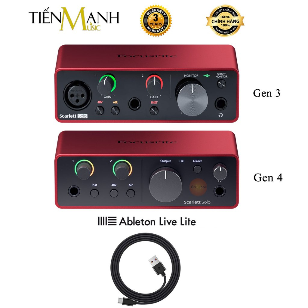 [Genuine] Focusrite Solo Gen 4, Gen 3 Sound Card Scarlett - Focus USB ...