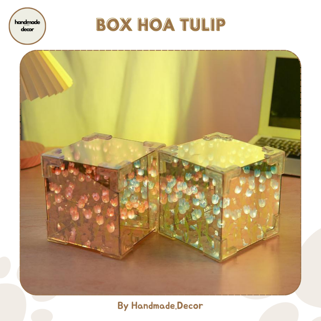 Tulip Mirror Light Box as a night light and room decor with 2-way ...