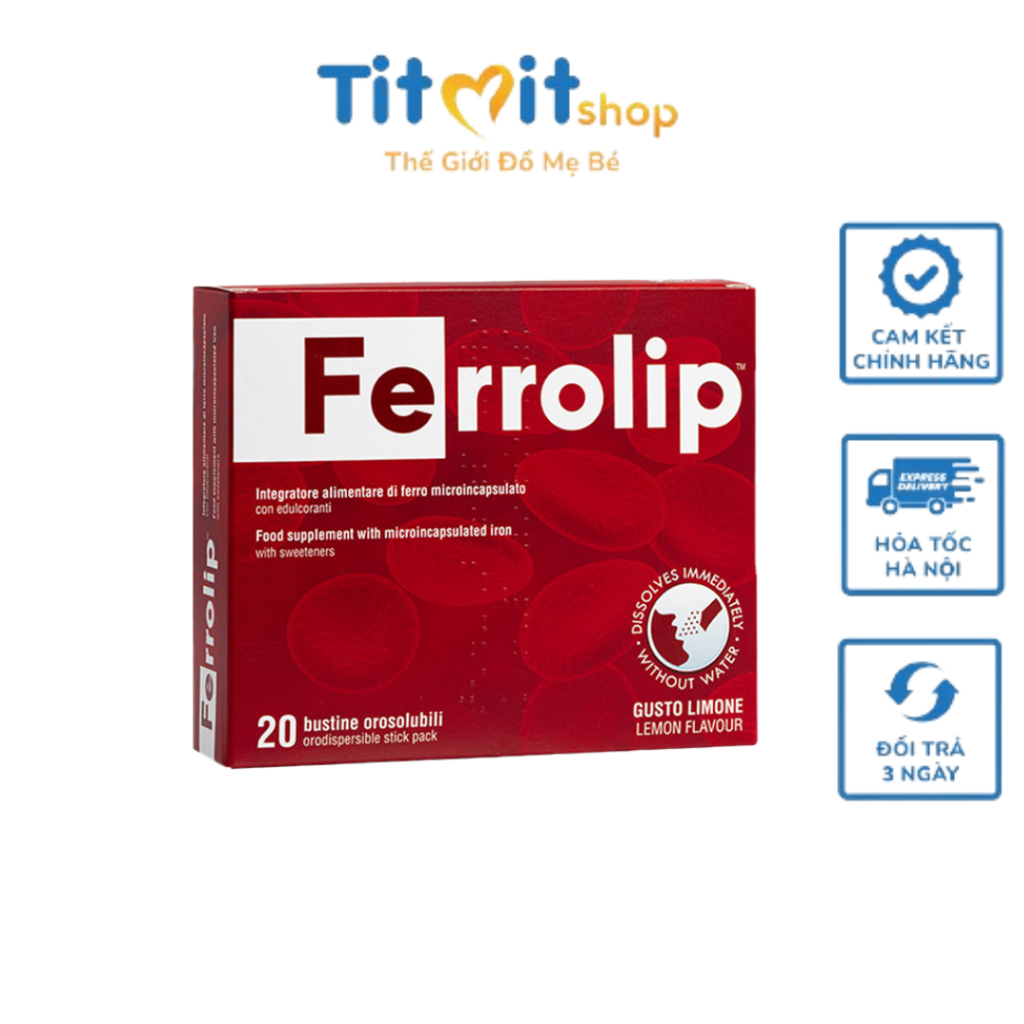 Ferrolip pack - Ferrolip Instant Mouth Buccal Iron Powder Box of 20 ...