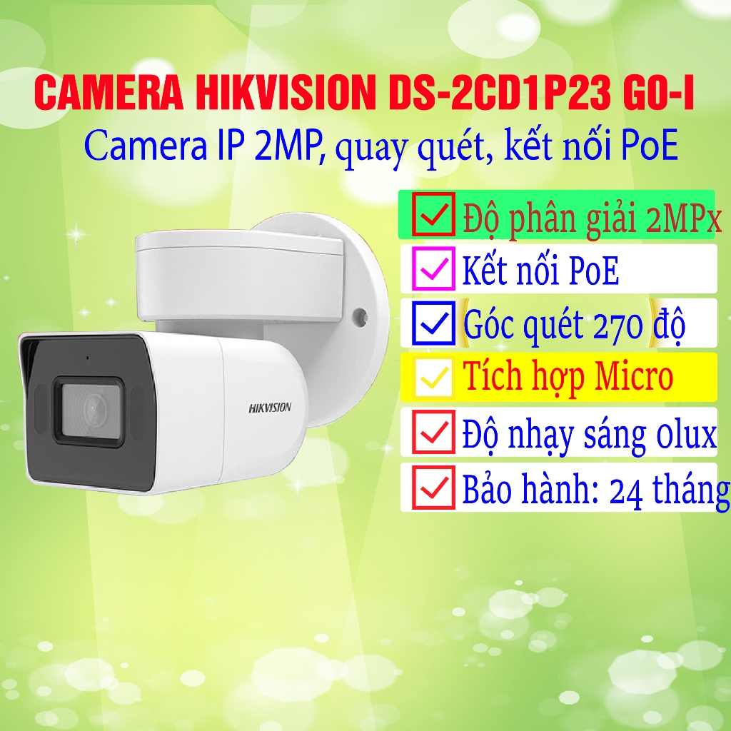Hikvision DS-2CD1P23G0-I IP Camera, 200 Degree Angle Scanning Cylinder ...