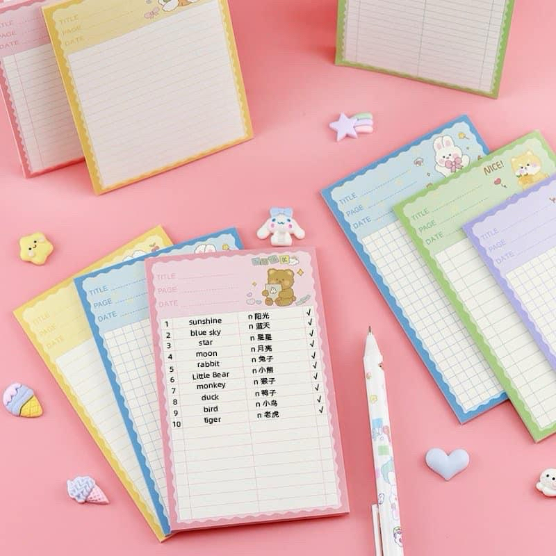Set Of 30 Sheets Of A6-size note Paper, Check New Words, Check The ...