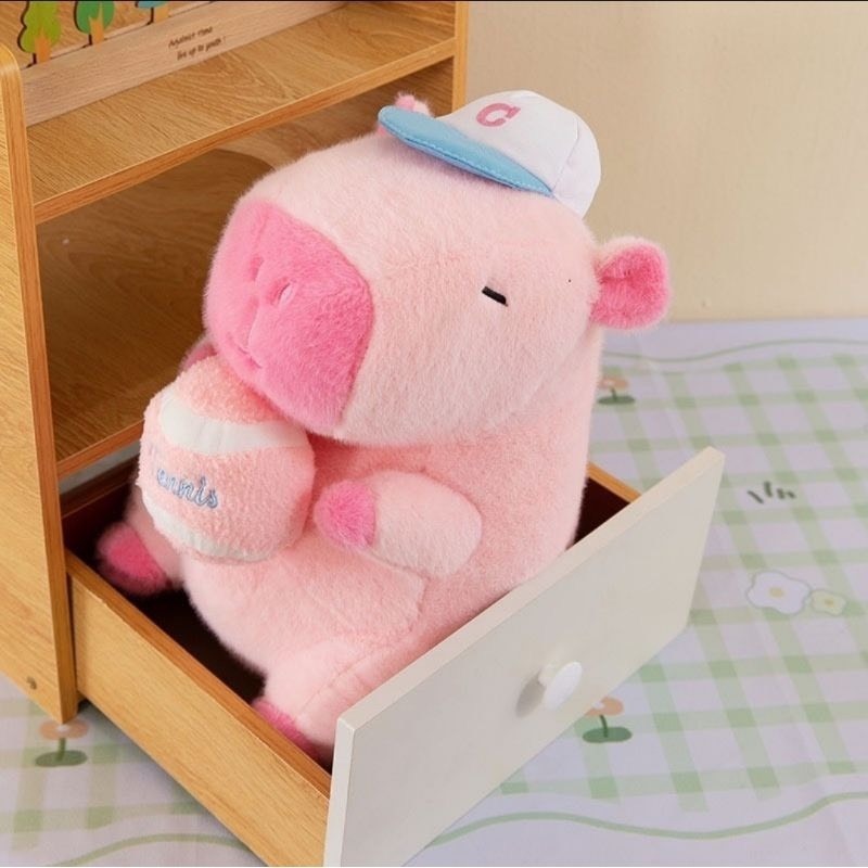 Teddy Bear capybara, Teddy Bear capybara, Pink capybara Hugging tennis ...