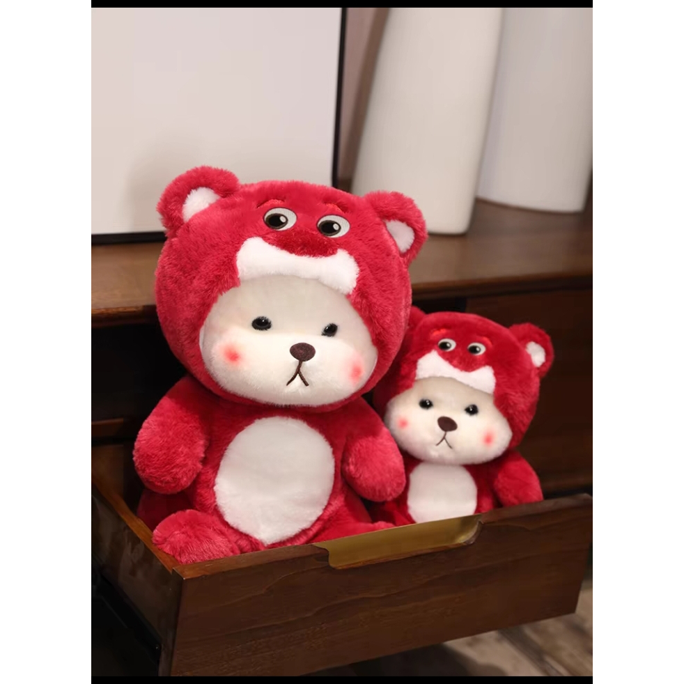 Lovely Cute Red Luxo Lena Teddy Bear Material Made From Rabbit Fur ...