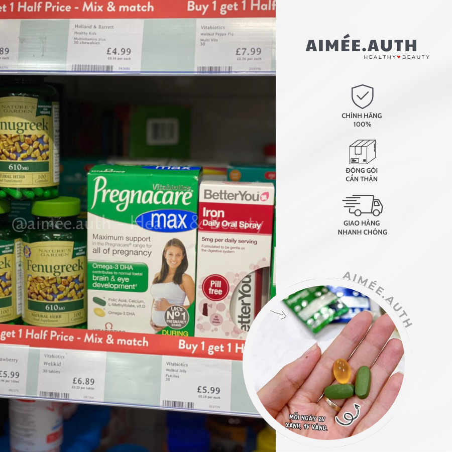 Pregnacare Max UK multivitamin pills (FULL BILL) | Shopee Singapore