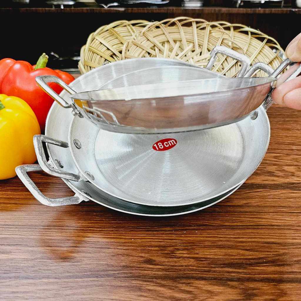 10 Omelette Pans - thick aluminum with flat bottom (With or without ...