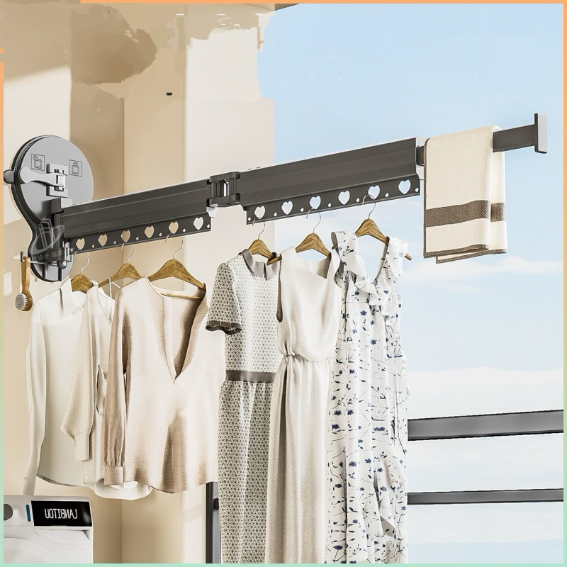 Multi-purpose self-sucking drying rack for walls, glass, ceramic tiles ...