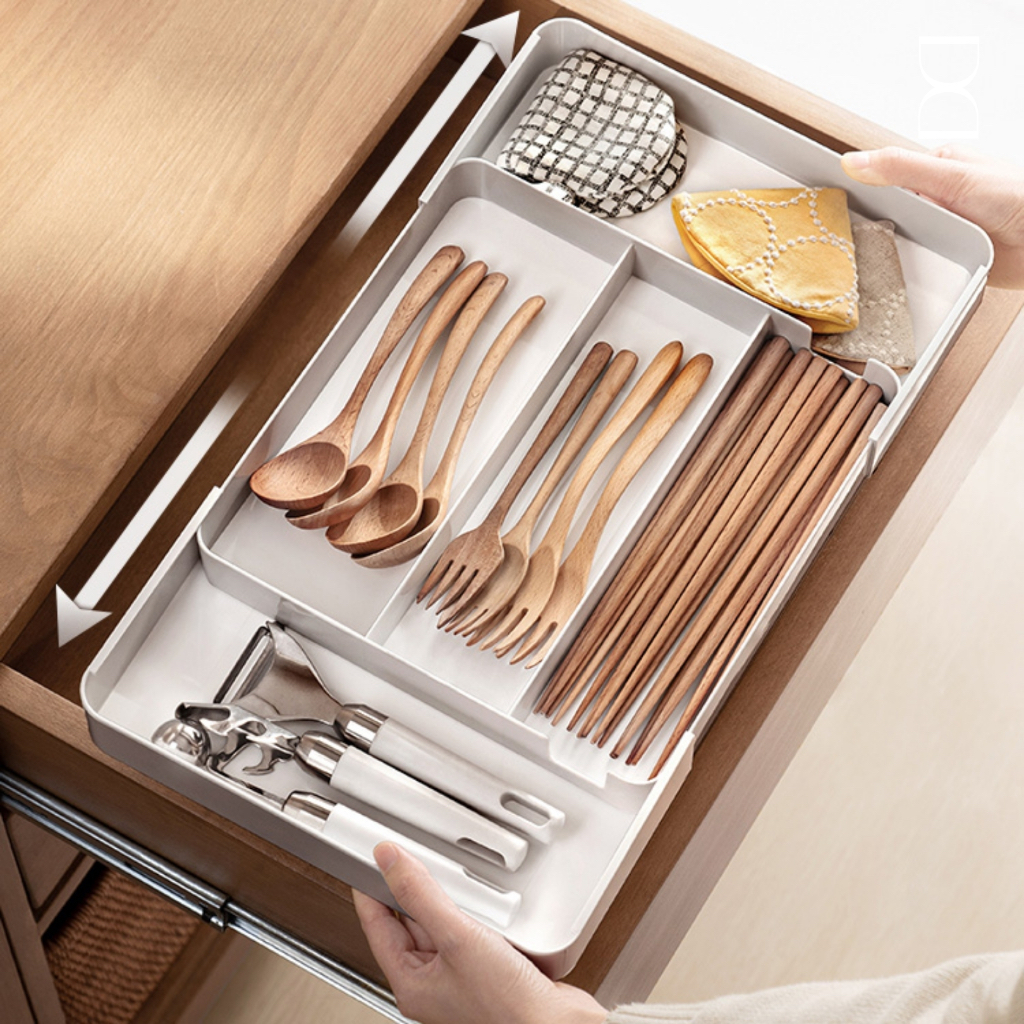 Spoon and chopsticks tray, kitchen cabinet drawer divider tray with ...