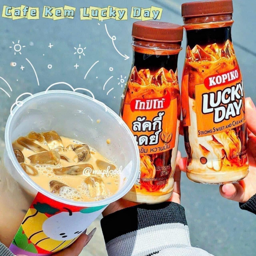 Kopiko Lucky Day 6 bottles of milk coffee 180ml | Shopee Singapore