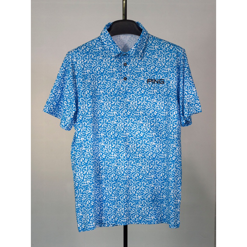 Ping Golf polo shirt with water wave pattern, cool elastic fabric ...