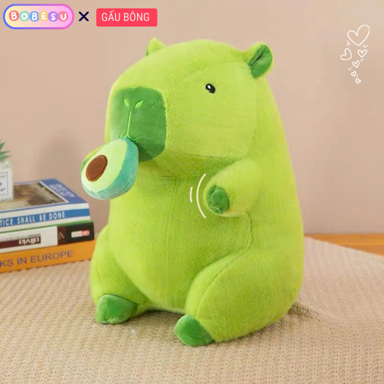Capybara Green Teddy Bear Capybara Avocado Green Mottor Slow-Drawing ...