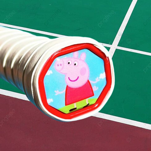 TRI PEPPA PIG CUTE CARTOON Racket Grip Tail Sticker GENUINE Inanimate ...